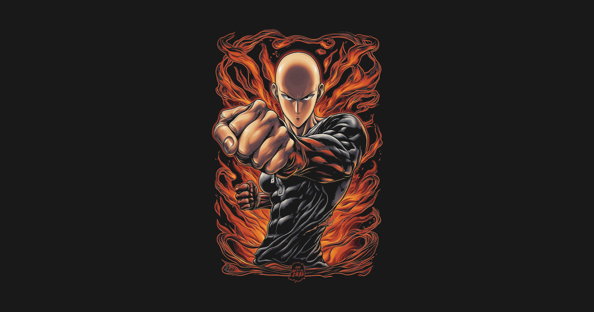 Saitama One Punch Man Punch Pose - Saitama - T-Shirt | TeePublic