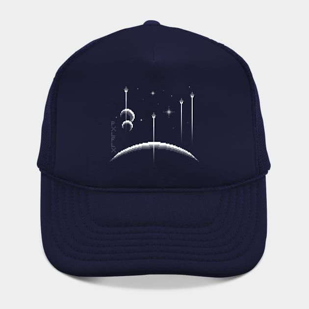 SciFi Ships Into Space pixel art - Sci Fi - Hat | TeePublic SciFi Ships Into Space pixel art - Sci Fi - Hat | TeePublic