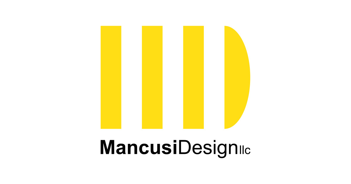 Mancusi Design Main Logo Light Background - Mancusi - T-Shirt | TeePublic