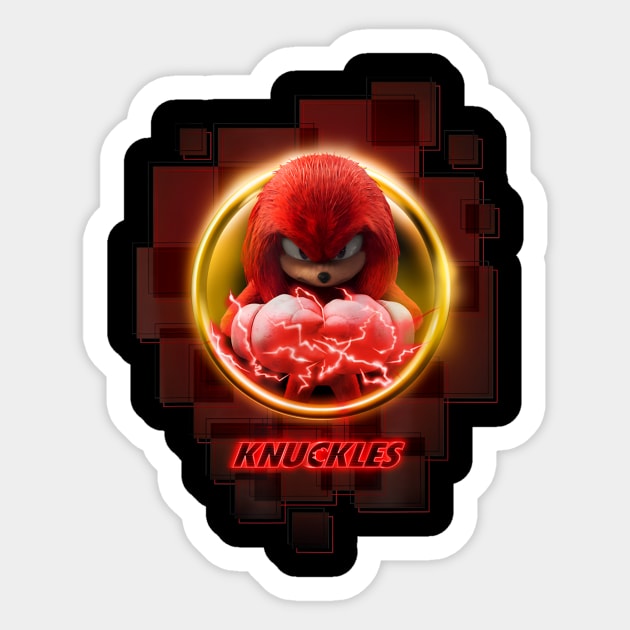 Knuckles - Echidna Warrior - Sonic the Hedgehog - Knuckles - Sticker ...