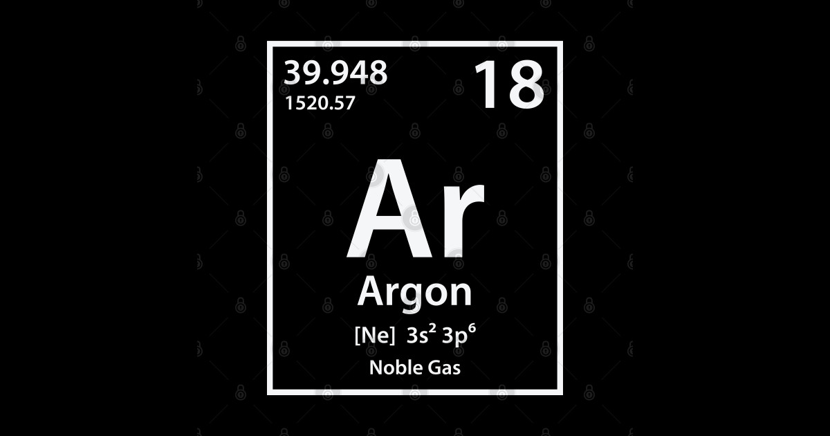 Argon Element - Argon - Sticker | TeePublic