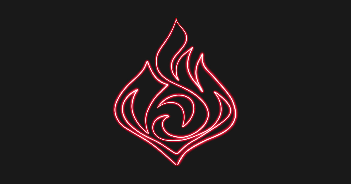 Genshin Impact - Pyro Logo - Genshin - T-Shirt | TeePublic