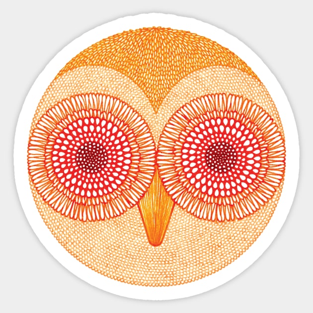 Owl Face - Owl - Sticker | TeePublic