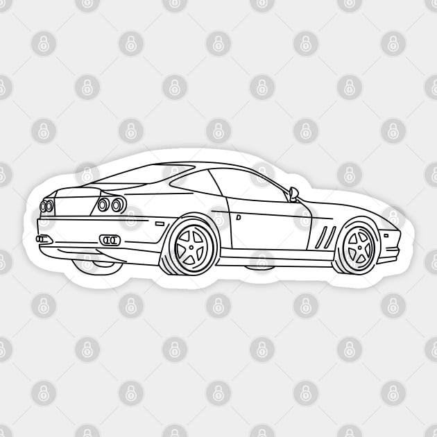 Ferrari 550 Maranello - backside - Auto - Sticker | TeePublic