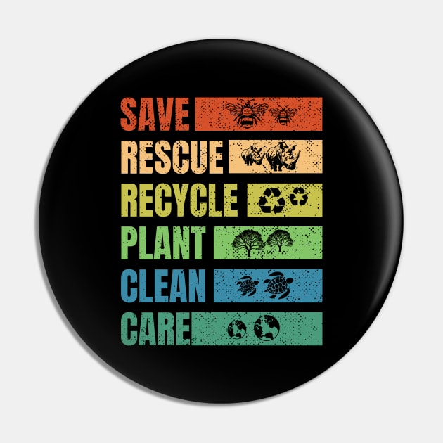 Save Bees Rescue Animals Recycle Plastic Earth Day - Earth Day - Pin ...