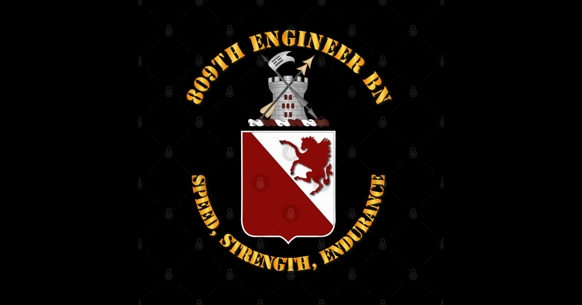 809th Engineer Bn - Coat of Arms w Motto - 809th Engineer Bn Coat Of ...