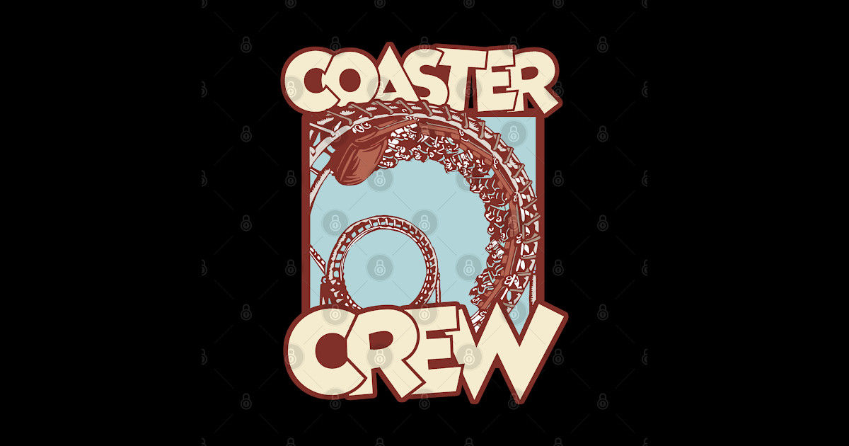 RollerCoaster Crew - Theme Park Fan - Roller Coaster - Sticker | TeePublic