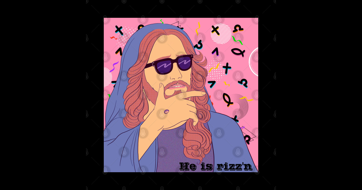 G Rizz - Jesus Christ - Sticker | TeePublic