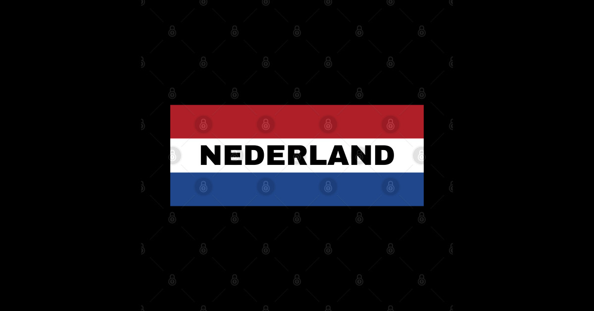 Nederland in Dutch Flag - Nederland - Sticker | TeePublic