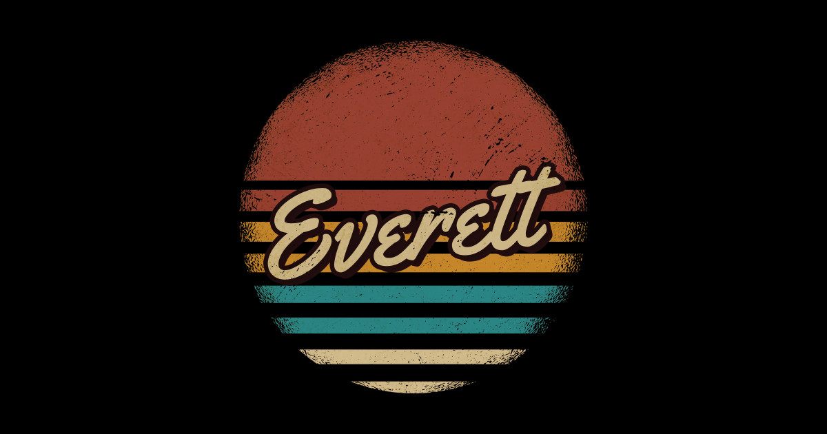 Everett Vintage Text - Everett - Sticker | TeePublic