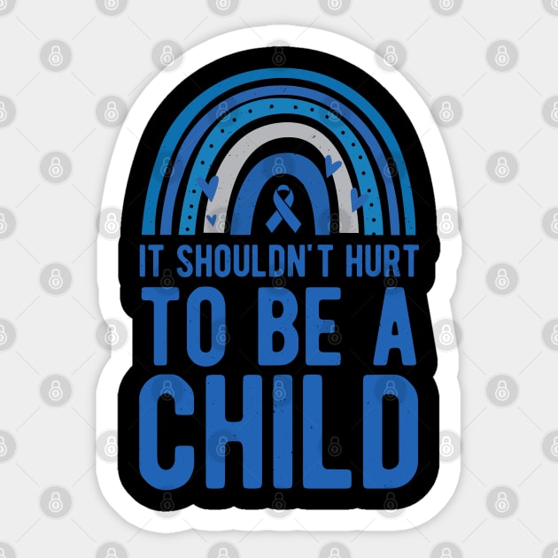 Child Abuse Awareness - Child Abuse Awareness - Sticker | TeePublic