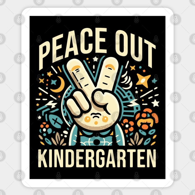 Kindergarten, Peace Out - Kindergarten - Sticker | TeePublic