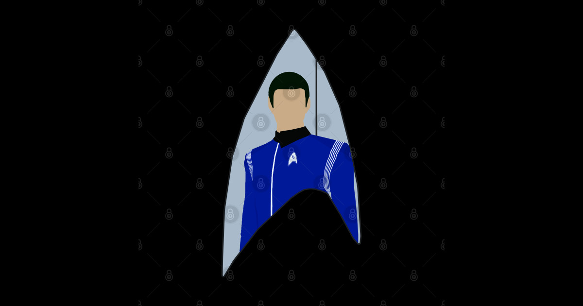 Lt. Spock Enterprise Uniform - Star Trek - Sticker | TeePublic