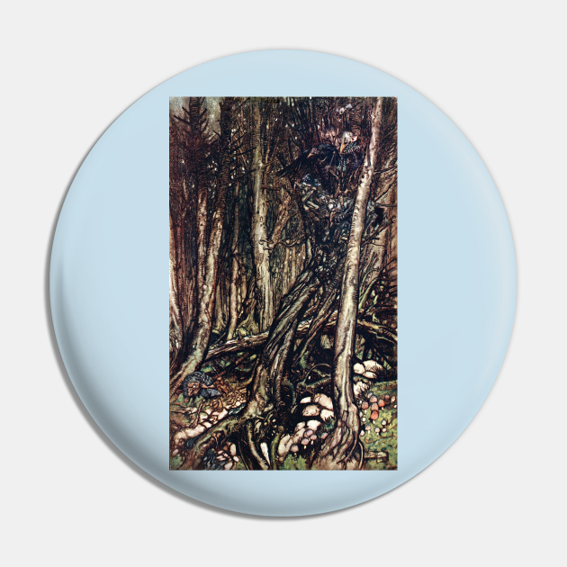 A Fearsome Forest - Undine, Arthur Rackham - Fearsome - Pin | TeePublic