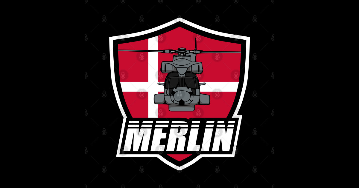 Danish Merlin Helicopter Patch - Agustawestland Aw101 - Sticker | TeePublic