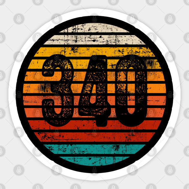 Distressed Vintage Sunset 340 Area Code - 340 Area Code - Sticker ...