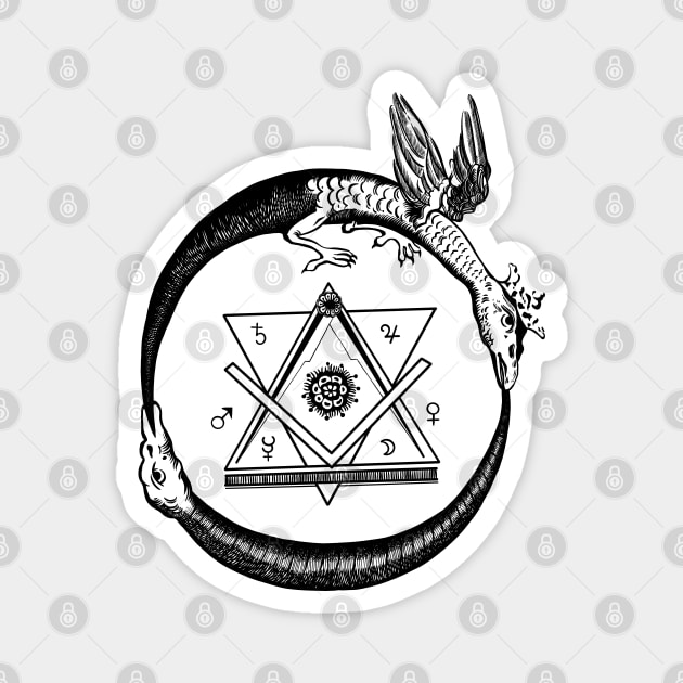 Ouroboros alchemy symbol - Ouroboros - Magnet | TeePublic