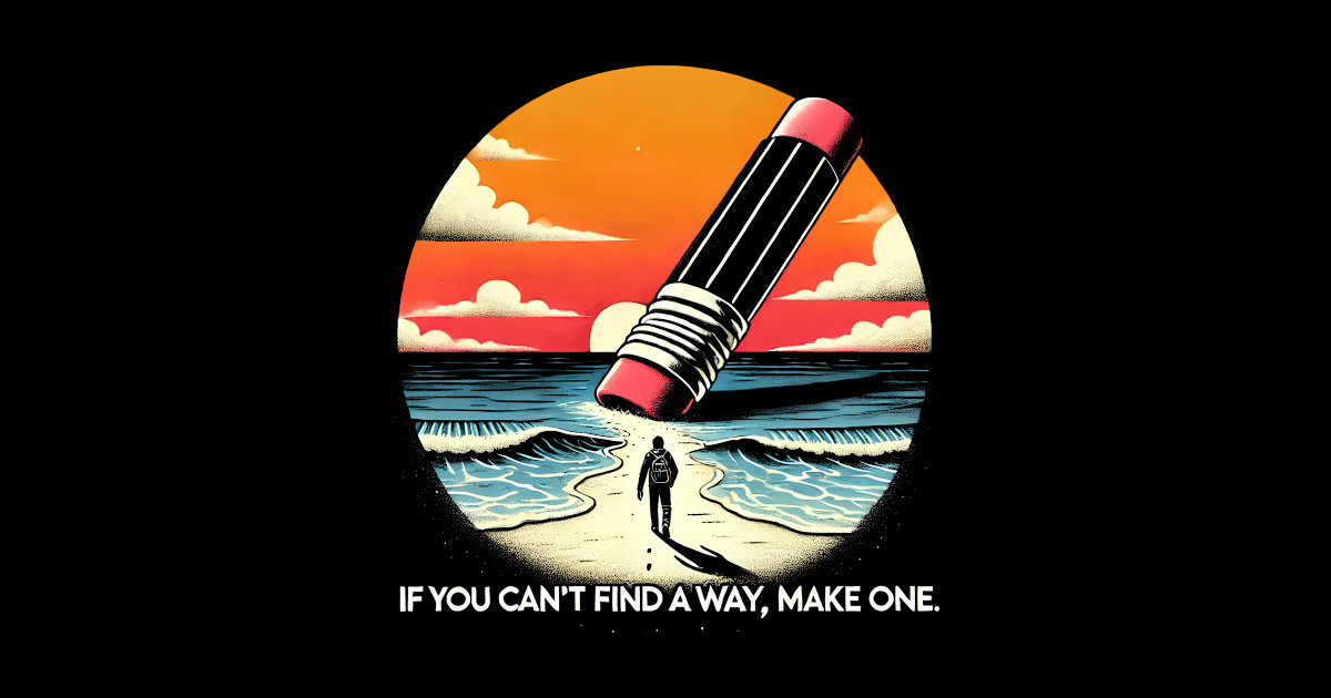 Motivational Path Eraser Minimalist Art - Motivational Art - Posters ...