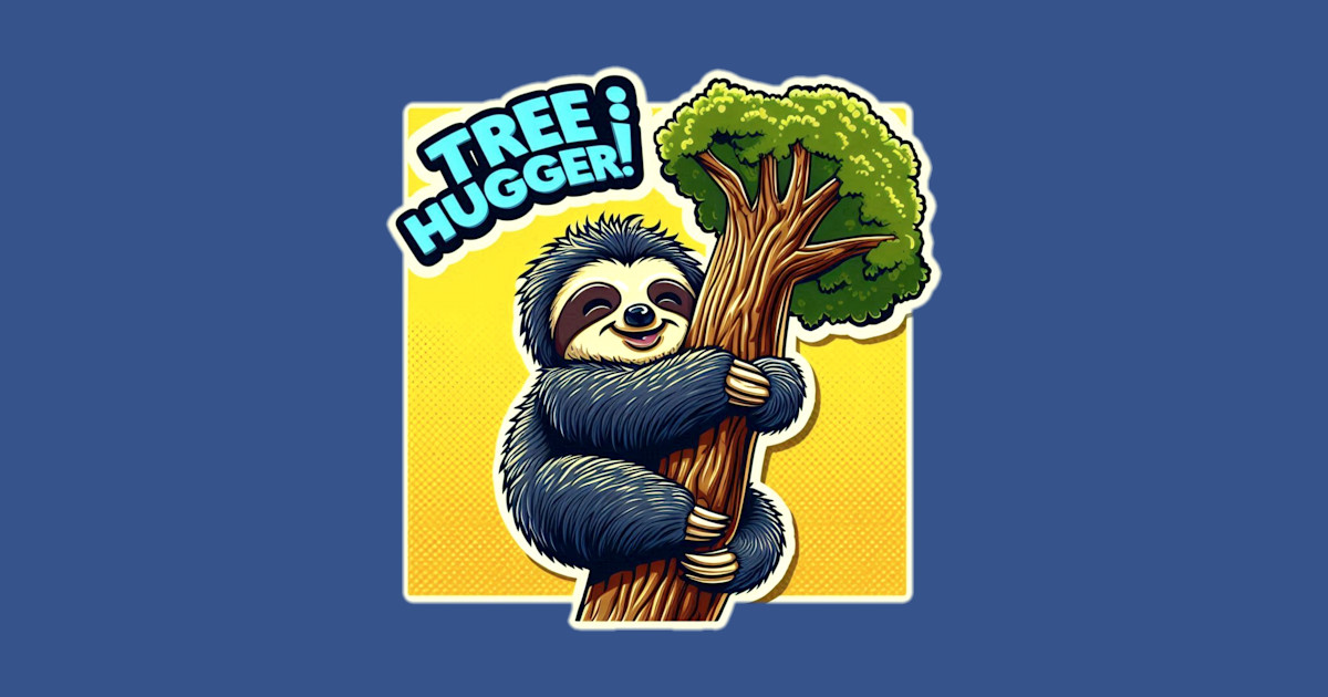 TREE HUGGER 3 - Tree Hugger Sloth - T-Shirt | TeePublic