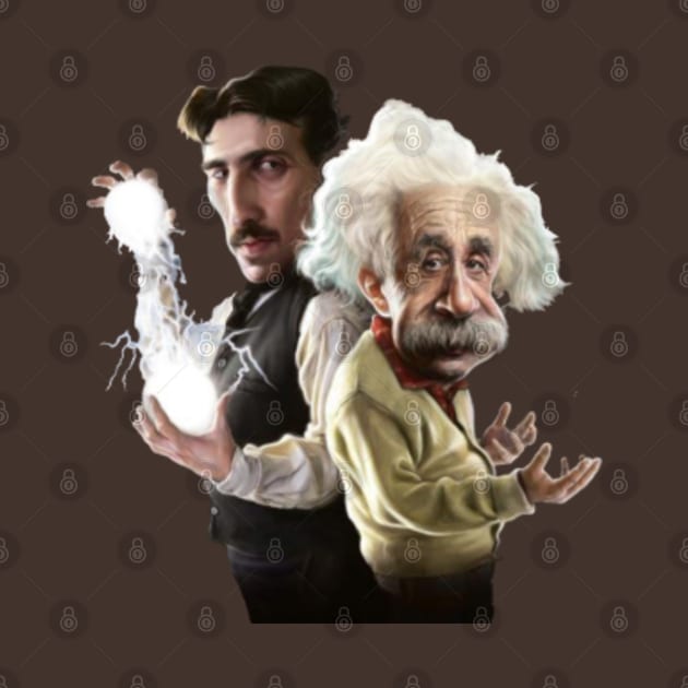 Nikola Tesla and Albert Einstein - Meme - T-Shirt | TeePublic