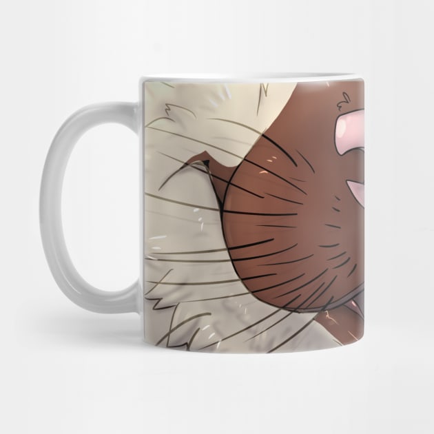 Brown-Blazed White Rat Mask - Rat Mask - Mug | TeePublic