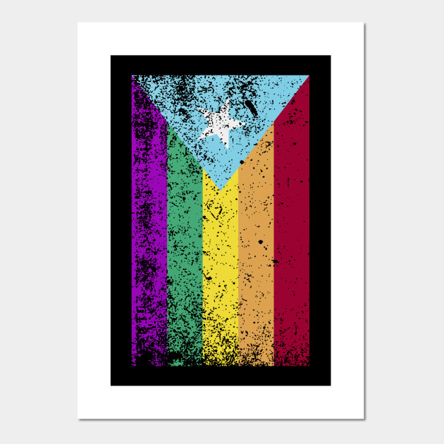 Puerto Rican LGBT Gay Pride Puerto Rico Rainbow Flag - Puerto Rico Gay ...