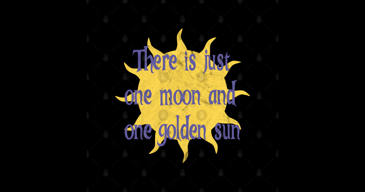 There is just one moon and one golden sun... - Small World - Sticker ...