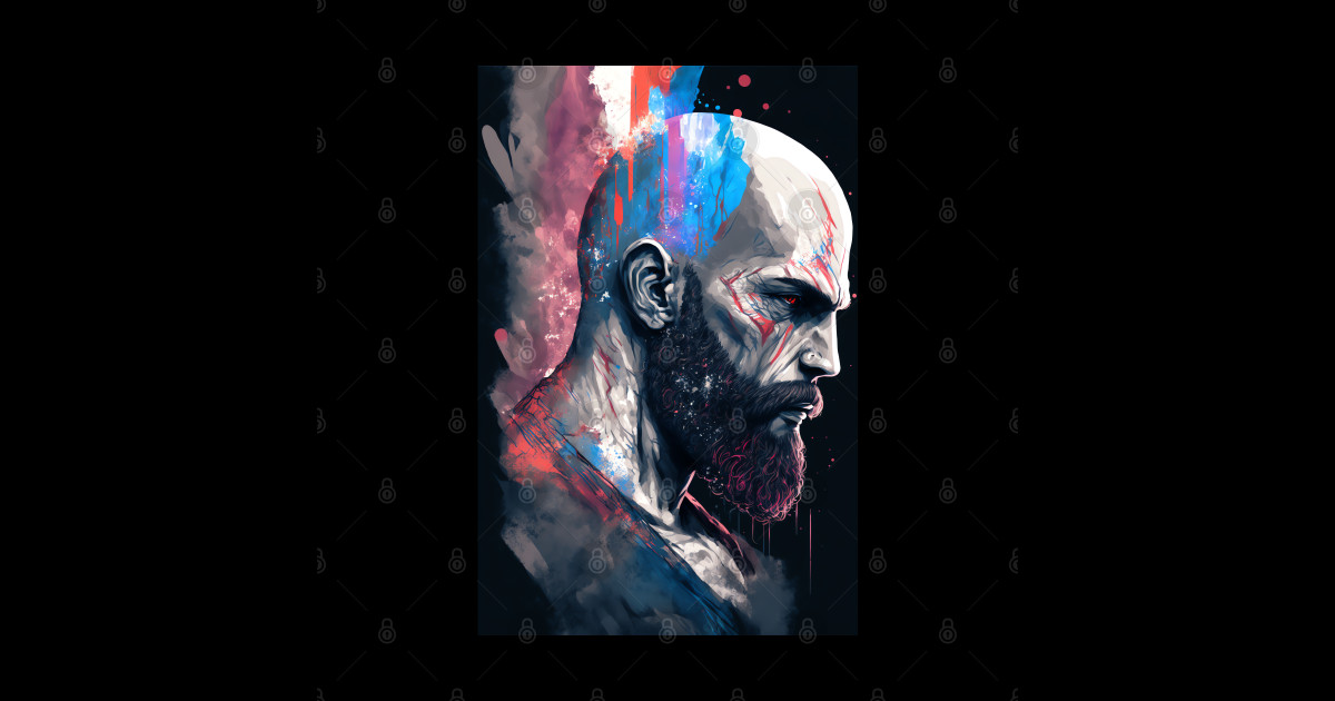 Kratos - God of War Artwork - Kratos - Sticker | TeePublic