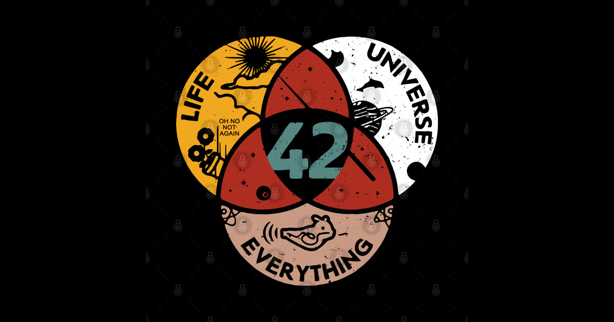 Number 42 Answer to Life Universe and Everything - Hitchhikers Guide To ...