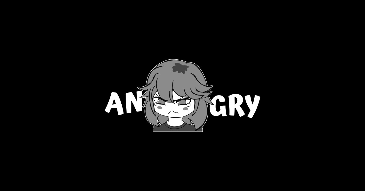 Funny Manga Angry Pout Face Little Girl Cute Chibi Meme - Memeshirt ...