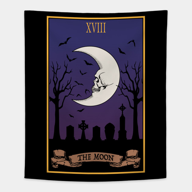 The Moon Tarot - Tarot Card - Tapestry | TeePublic