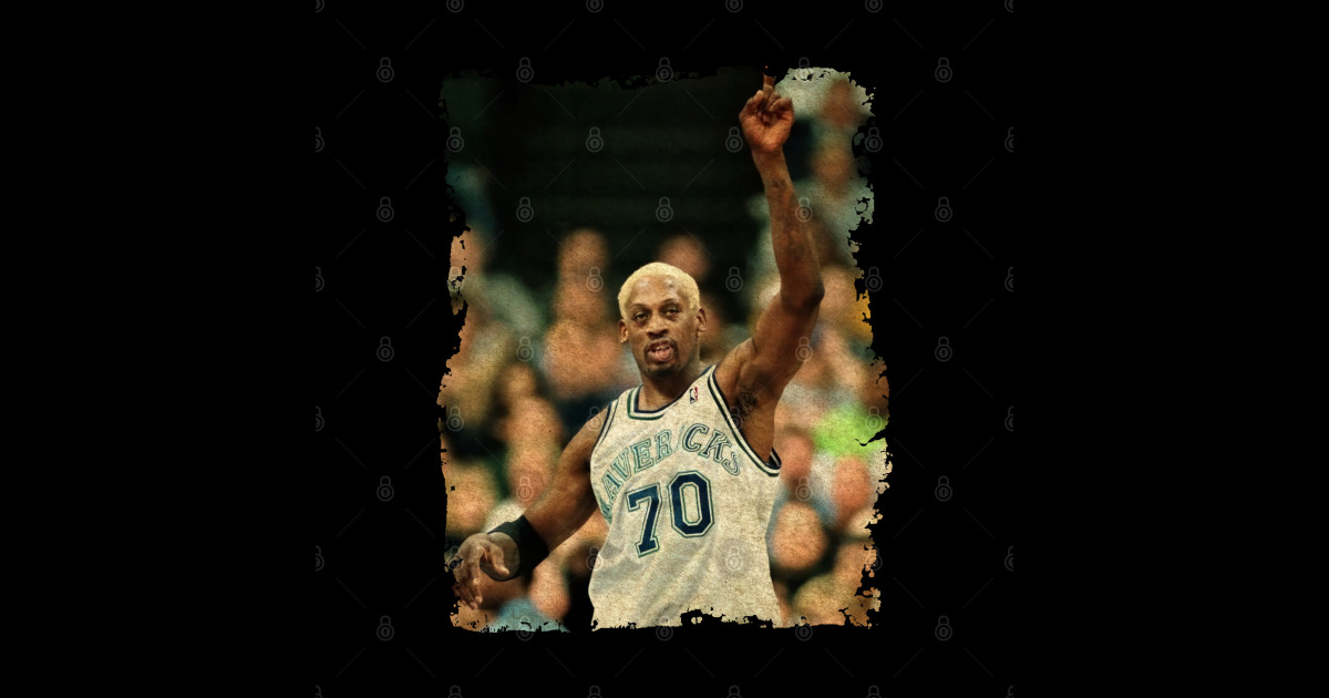 Dennis Rodman #70 in Dallas Mavericks - Basketball - Sticker | TeePublic