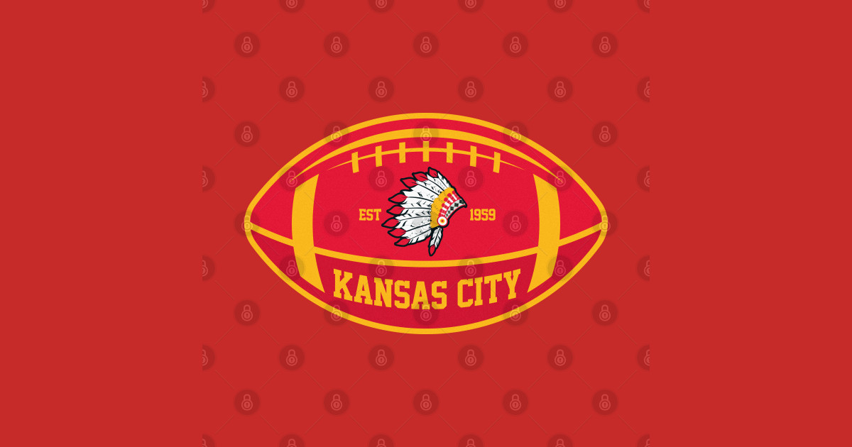 Kansas City Team Colors Football - Kansas City Chiefs - T-Shirt | TeePublic