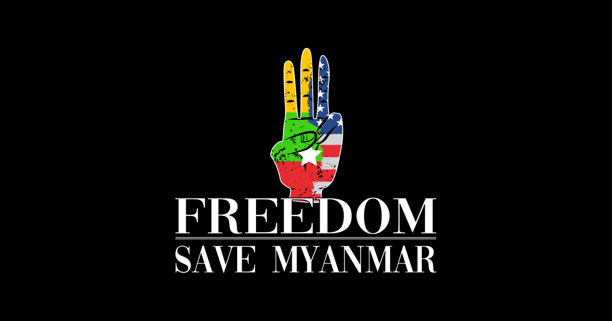 Freedom Save Myanmar Burma Revulution Gift - Save Myanmar - Sticker ...