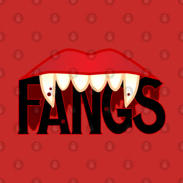 Fangs! - Vampire - T-Shirt | TeePublic