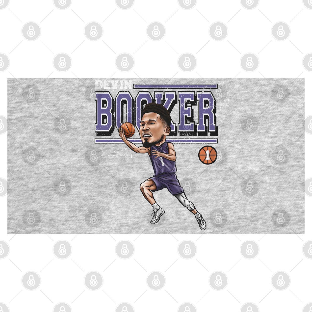 Devin Booker Phoenix Cartoon - Devin Booker - T-Shirt | TeePublic