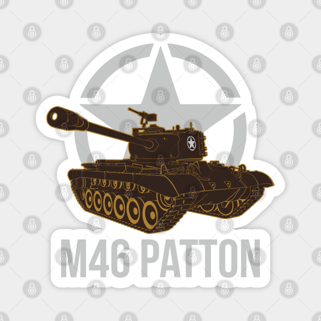 US tank M46 Patton - Us Tanks - Magnet | TeePublic