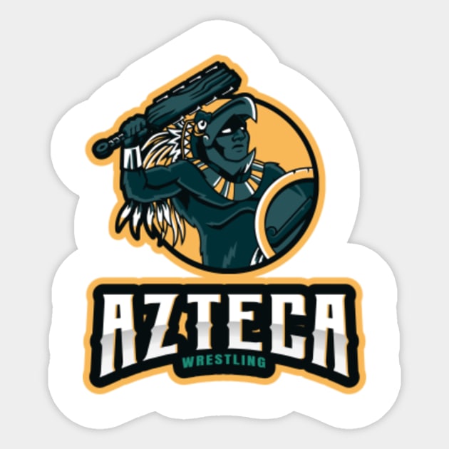 Azteca Wrestling - Aztec Warrior - Sticker | TeePublic