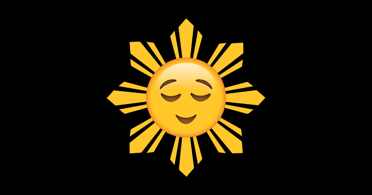 Filipino Sun Relieved Face Emoji - Philippines Flag Sun Relieved Emoji ...