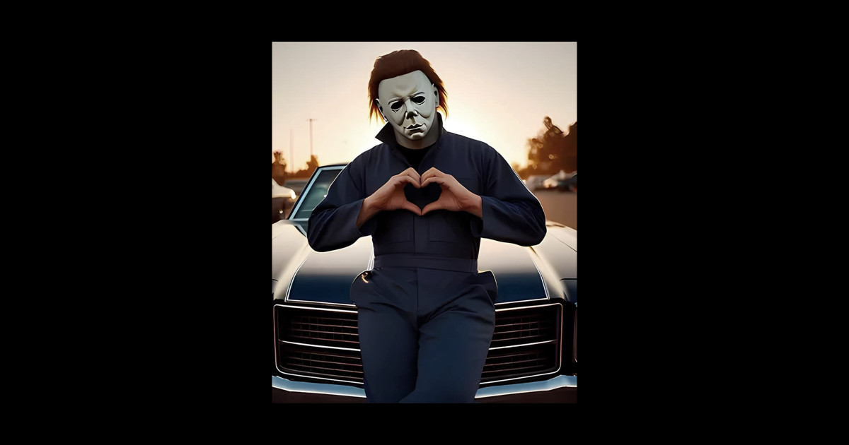 Retro Michael Myers Heart Hands TShirt Funny Horror Movie Halloween ...