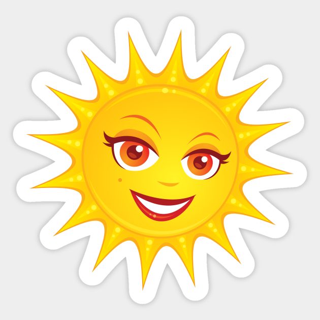 Hot Summer Sun - Beach - Sticker | TeePublic