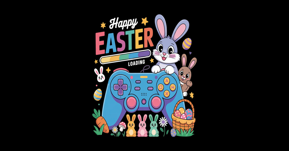Easter Bunny Gaming Video Game Controller Gamer - Easter Bunny Gaming ...