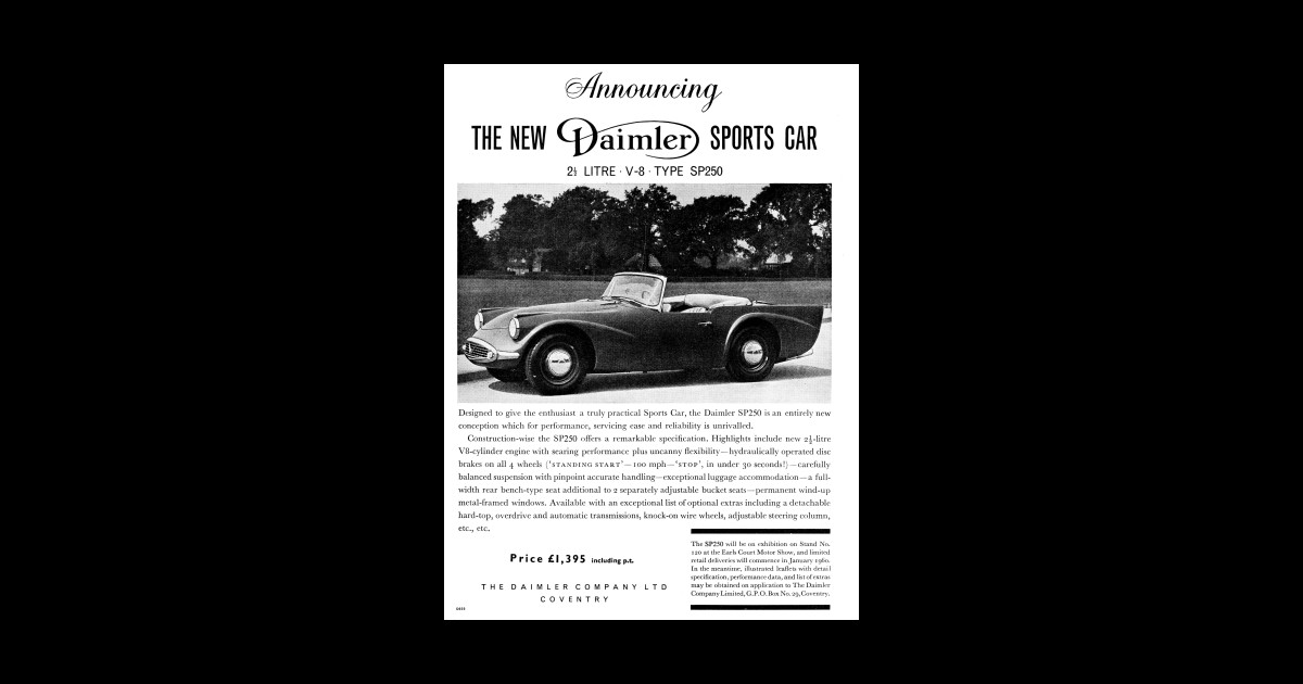 Vintage Daimler advert - Daimler - Sticker | TeePublic