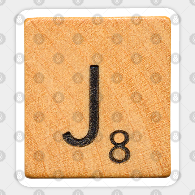 Scrabble Tile 'J' - Scrabble - Sticker | TeePublic