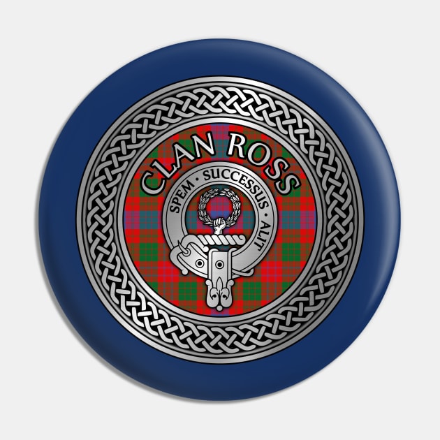 Clan Ross Crest & Tartan Knot - Ross - Pin | TeePublic