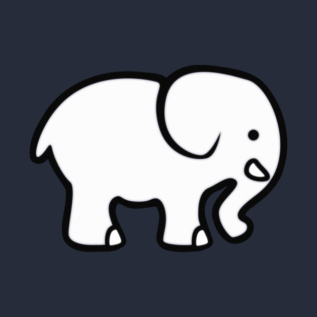 White Elephant Cartoon Image - Elephants - T-Shirt | TeePublic