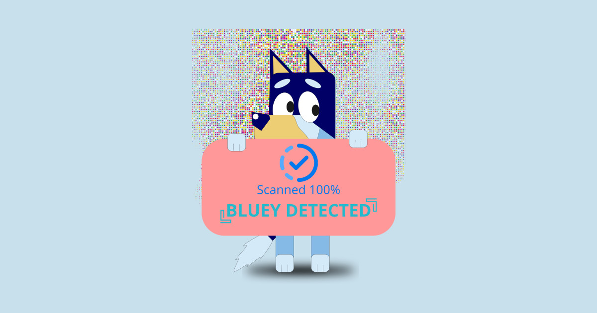 Bluey- Bluey Detected Fanart - Bluey - T-Shirt | TeePublic