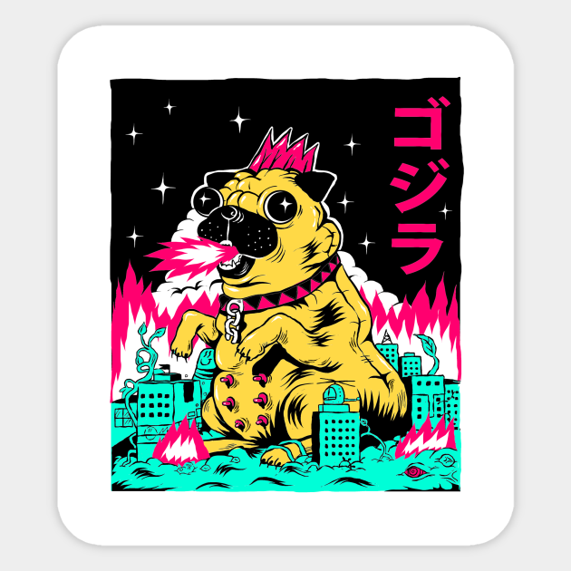 PUGZILLA - Pet - Sticker | TeePublic