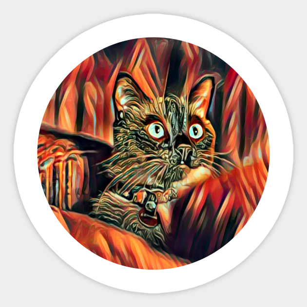 Cute floppy cat - Cute Floppy Cat - Sticker | TeePublic