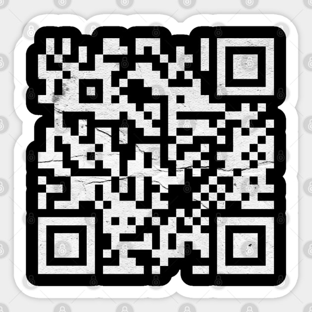 Rick Roll QR Code - Music - Sticker | TeePublic